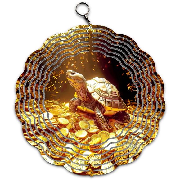 Design | Golden Turtle On Gold Coins Design Wind Spinner | Poshmark